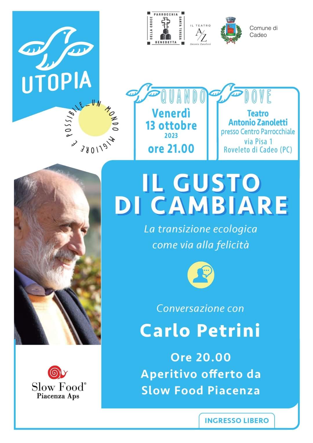 Incontro con Carlo Petrini di Slow Food – Libreria Fahrenheit 451 – Via ...
